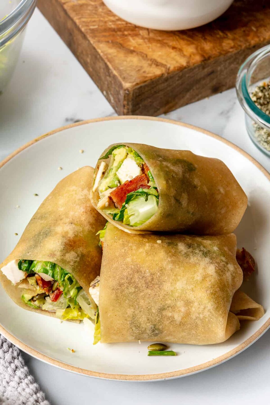 High-Protein Chicken Caesar Wrap - Rachael's Good Eats