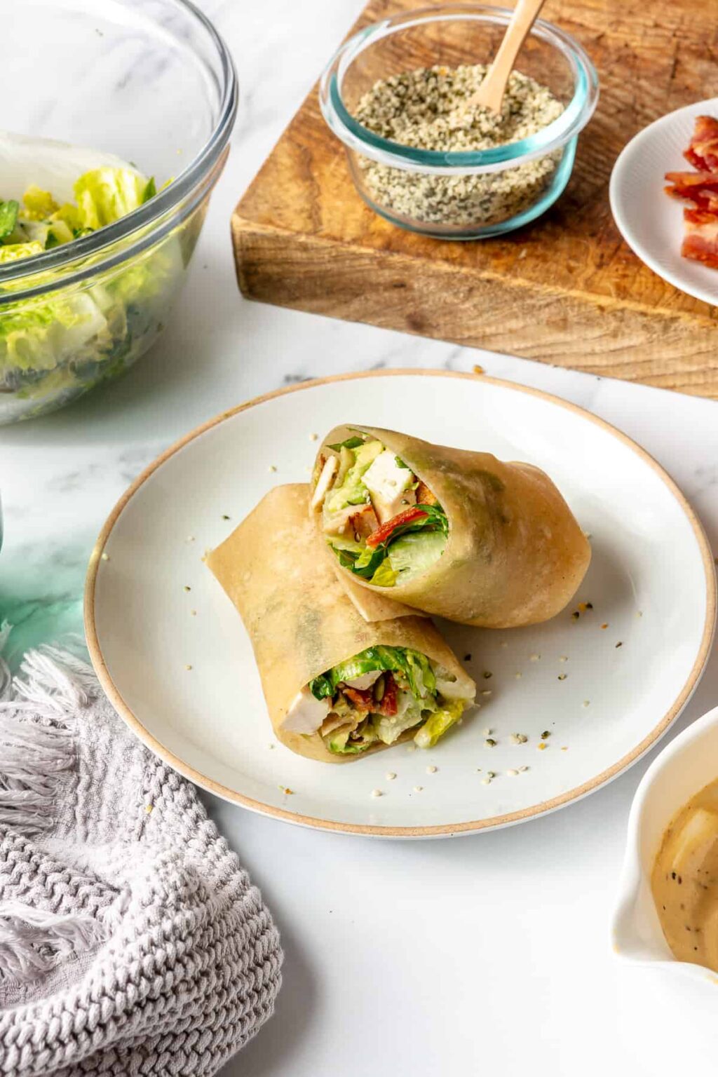High-Protein Chicken Caesar Wrap - Rachael's Good Eats