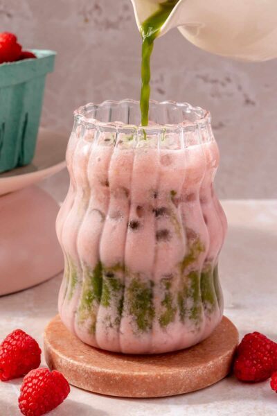 Raspberry Iced Matcha - Rachael's Good Eats