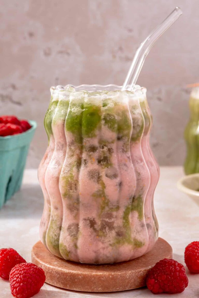 Raspberry Iced Matcha - Rachael's Good Eats