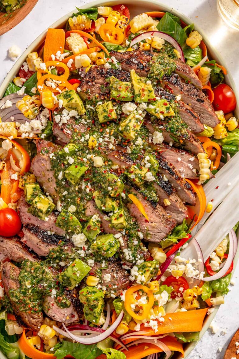 Flank Steak & Avocado Chimichurri Salad - Rachael's Good Eats