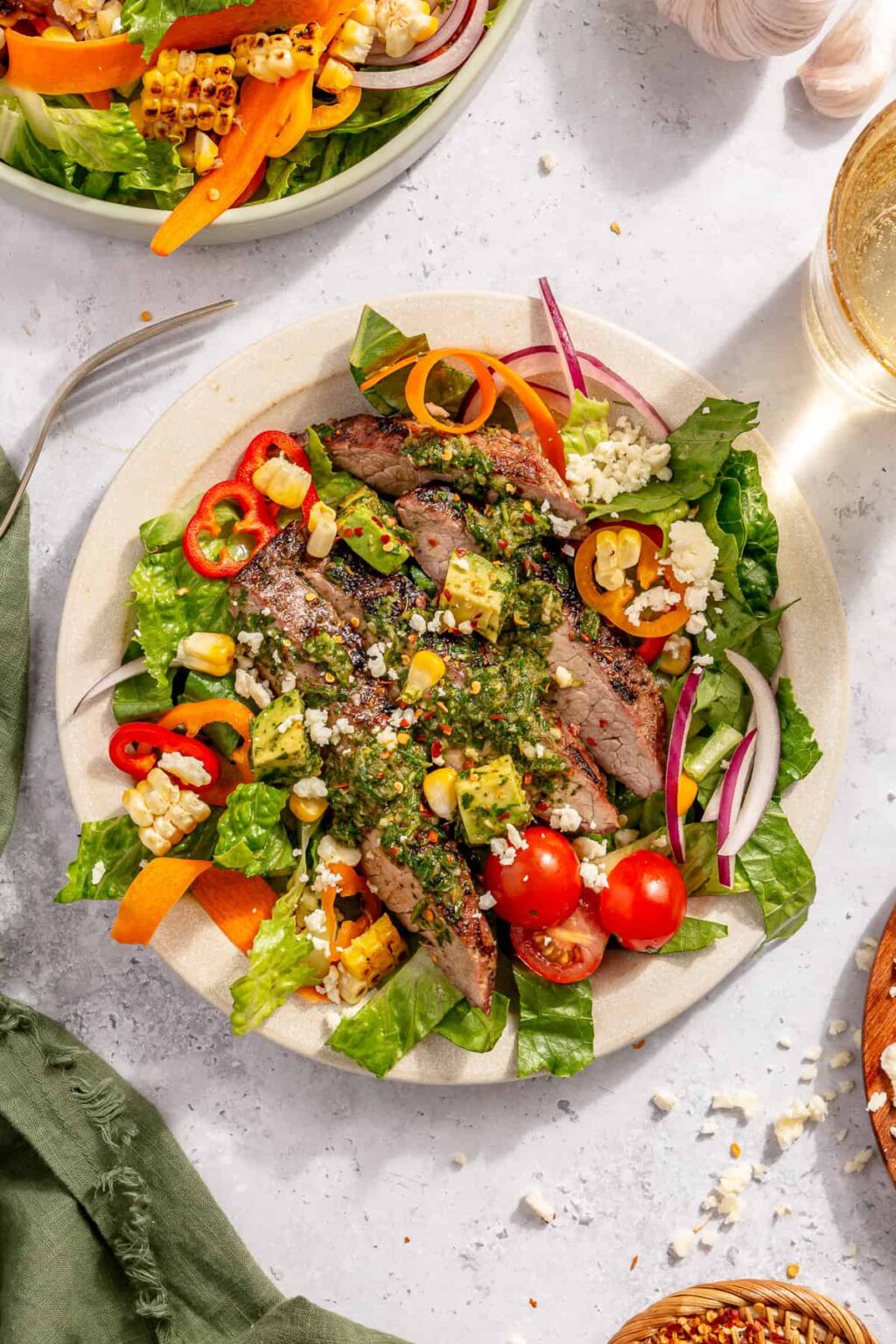 Flank Steak & Avocado Chimichurri Salad - Rachael's Good Eats