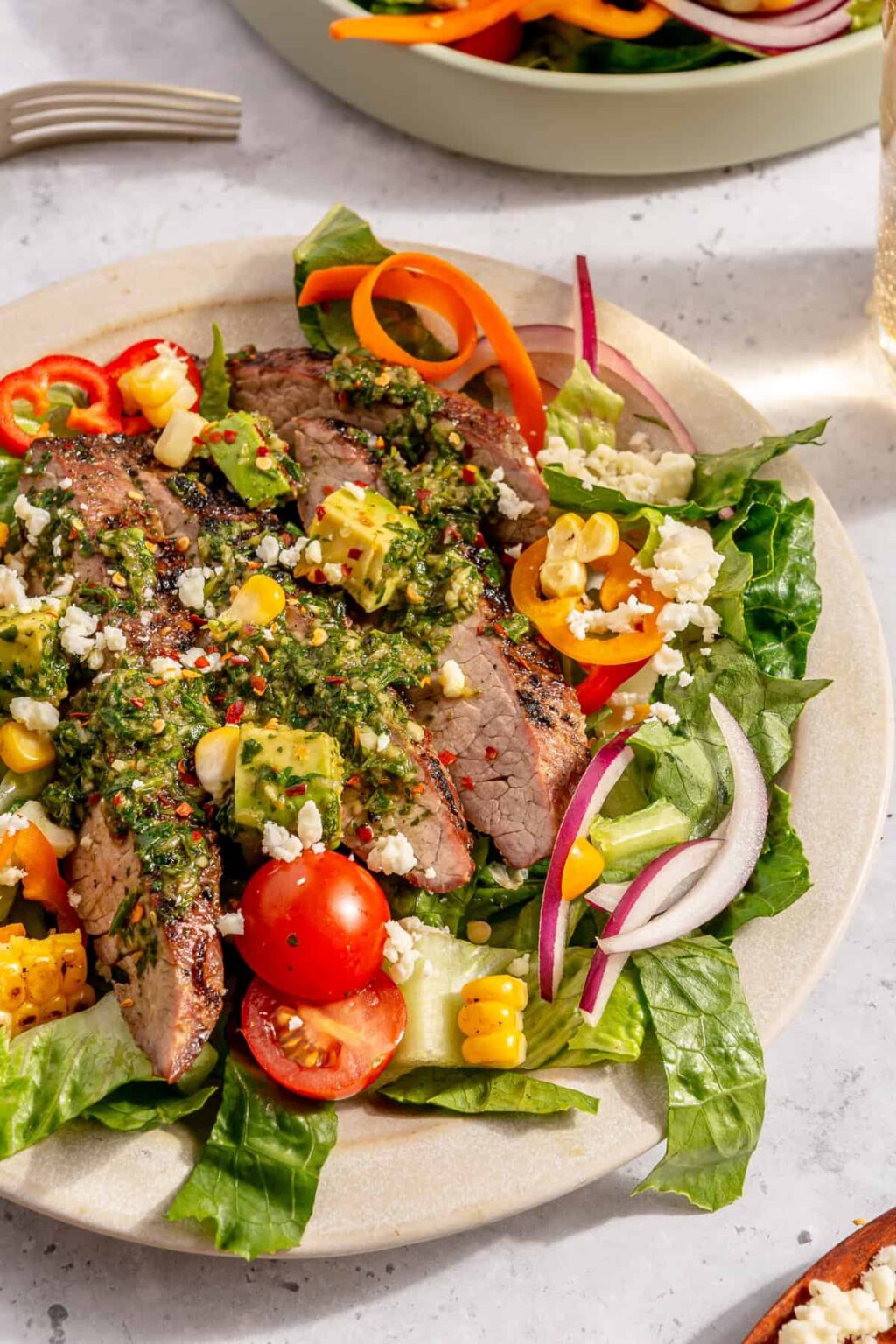 Flank Steak & Avocado Chimichurri Salad - Rachael's Good Eats