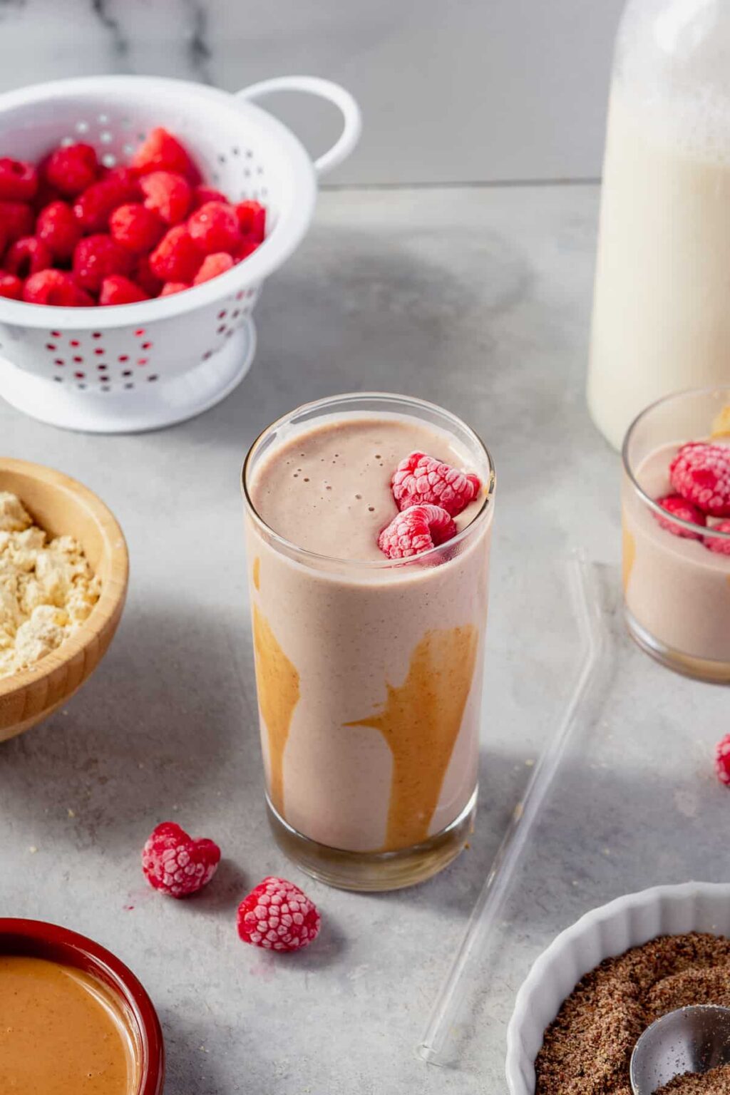 PB & Raspberry Smoothie - Rachael's Good Eats