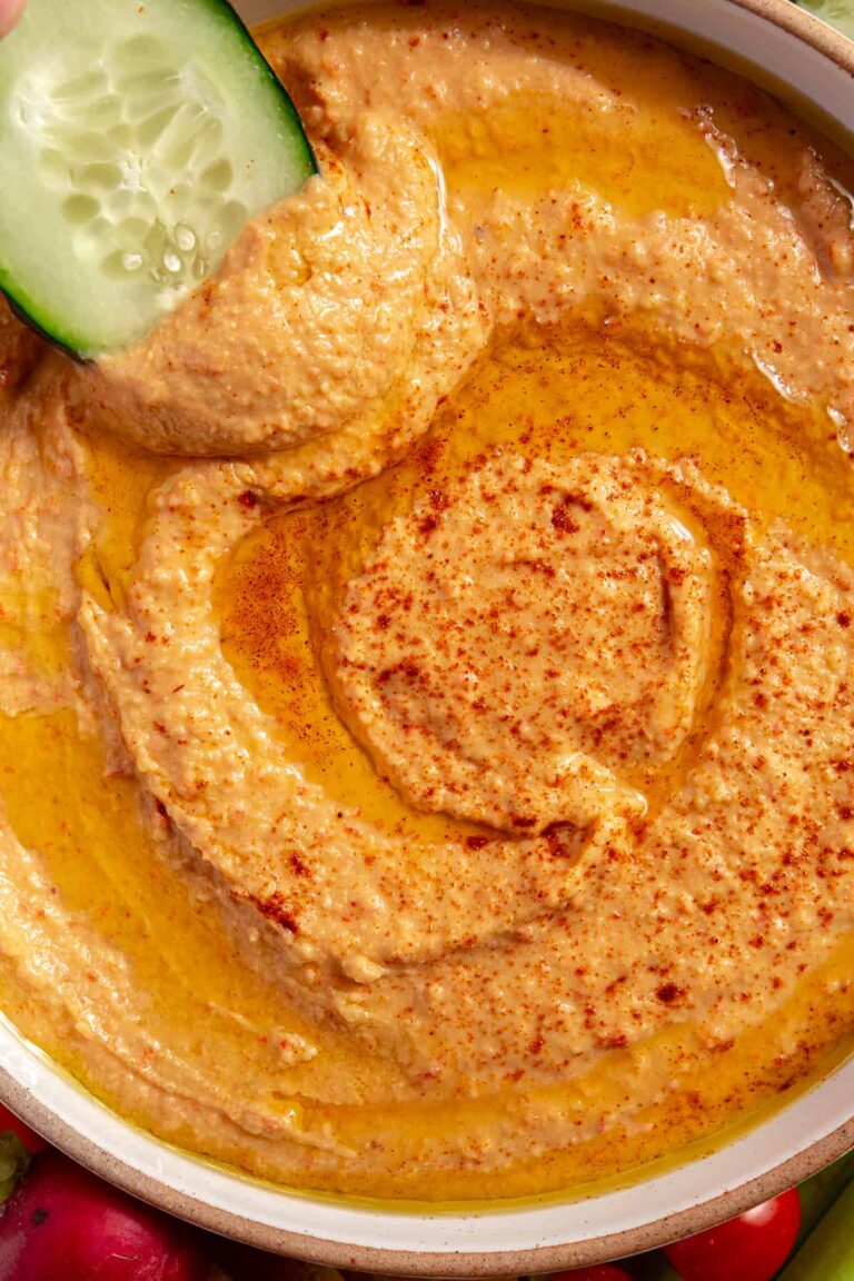 Roasted Red Pepper Hummus - Rachael's Good Eats