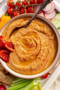Roasted Red Pepper Hummus - Rachael's Good Eats