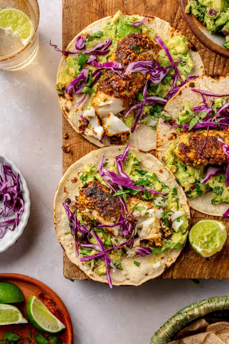 Pistachio-Crusted Fish Tacos - Rachael's Good Eats