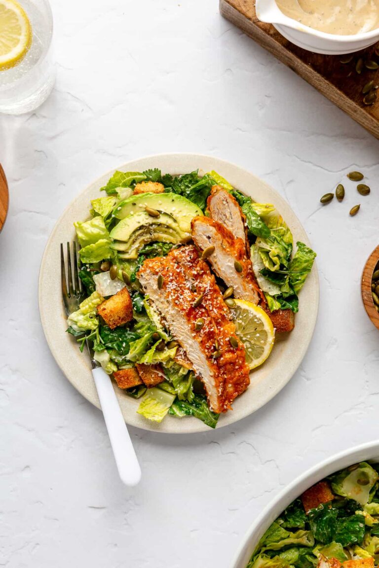 Crispy Hot Honey Chicken Caesar Salad - Rachael's Good Eats