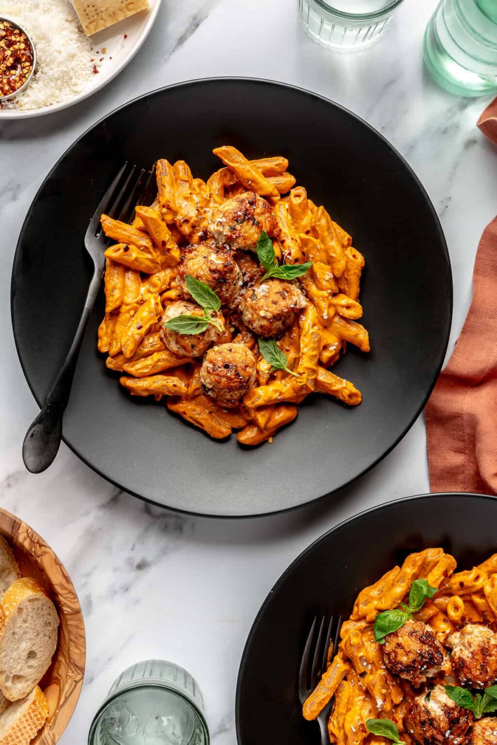 Spicy Penne Alla Vodka With Meatballs - Rachael's Good Eats