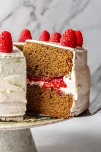 Gluten-Free Vanilla Cake with Matcha & Lemon - Rachael's Good Eats