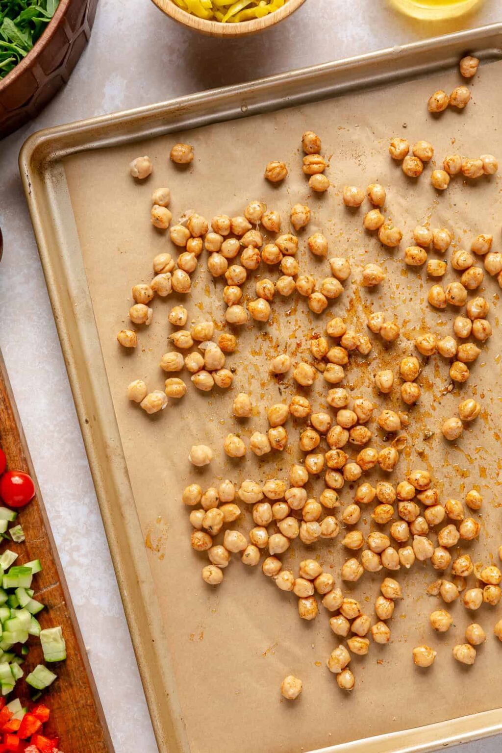 Sheet Pan Greek Chicken and Chickpea Salad - Rachael's Good Eats