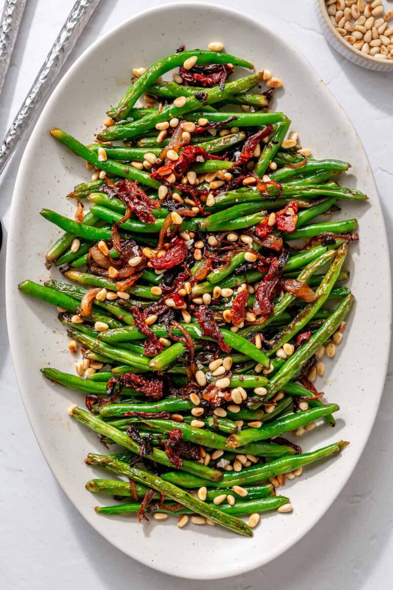 Green Bean Sauté with Sun-Dried Tomatoes and Pine Nuts - Rachael's Good ...