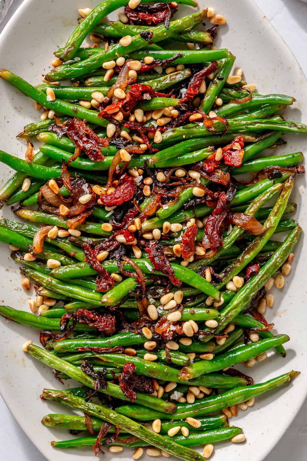 Green Bean Sauté with Sun-Dried Tomatoes and Pine Nuts - Rachael's Good ...