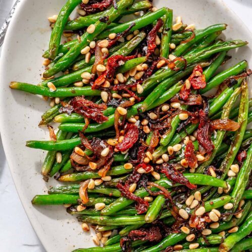 Green Bean Sauté with Sun-Dried Tomatoes and Pine Nuts - Rachael's Good ...