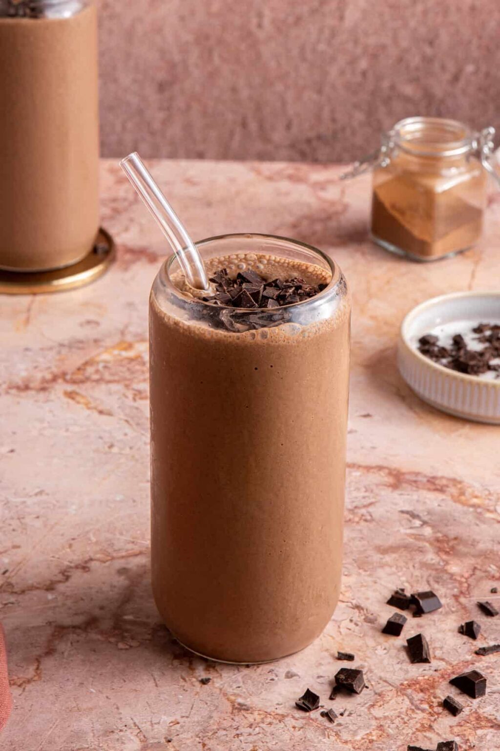 High-Protein Chocolate Chunk Almond Butter Smoothie - Rachael's Good Eats