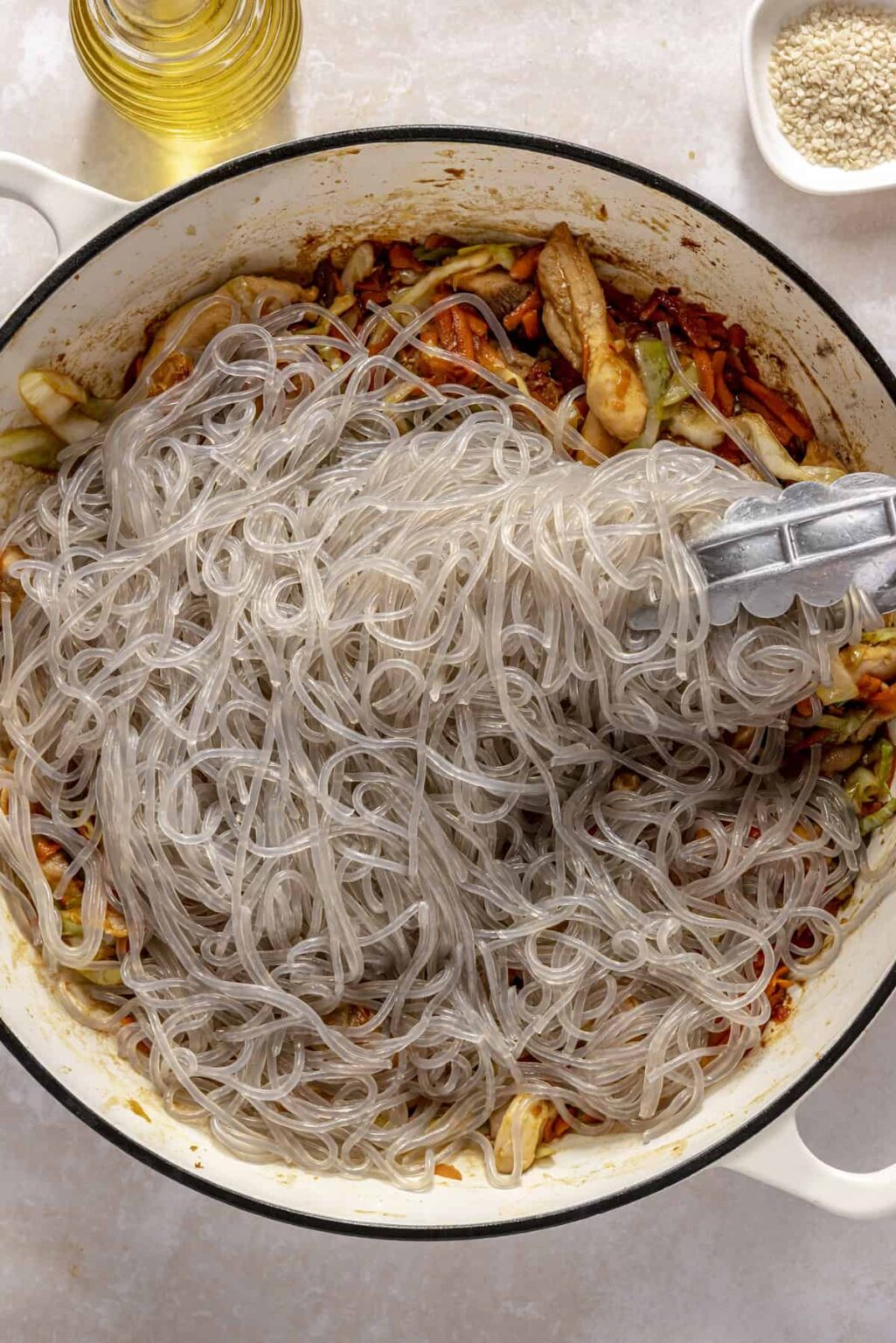 Honey Garlic Chicken with Glass Noodles - Rachael's Good Eats