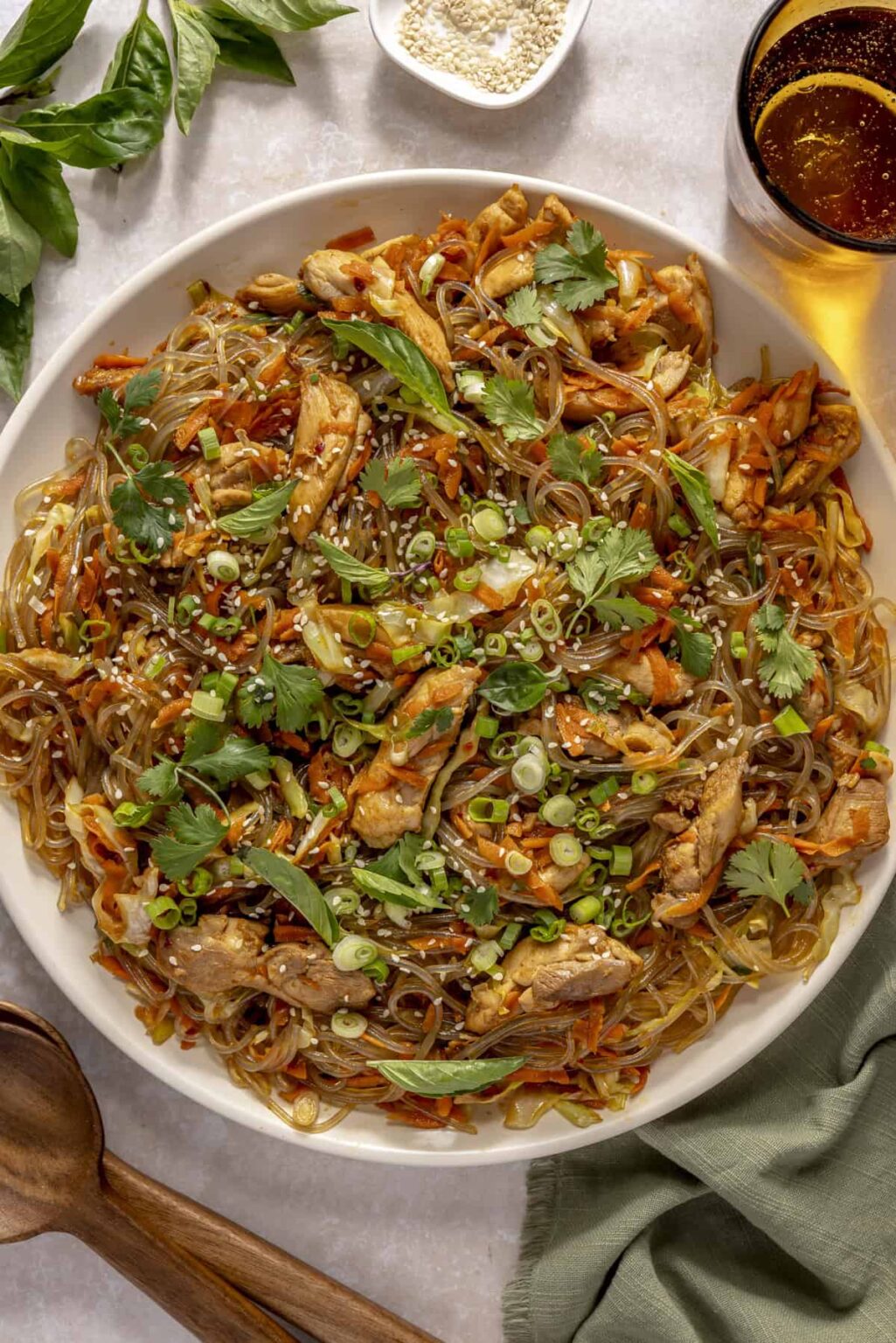 Honey Garlic Chicken with Glass Noodles - Rachael's Good Eats