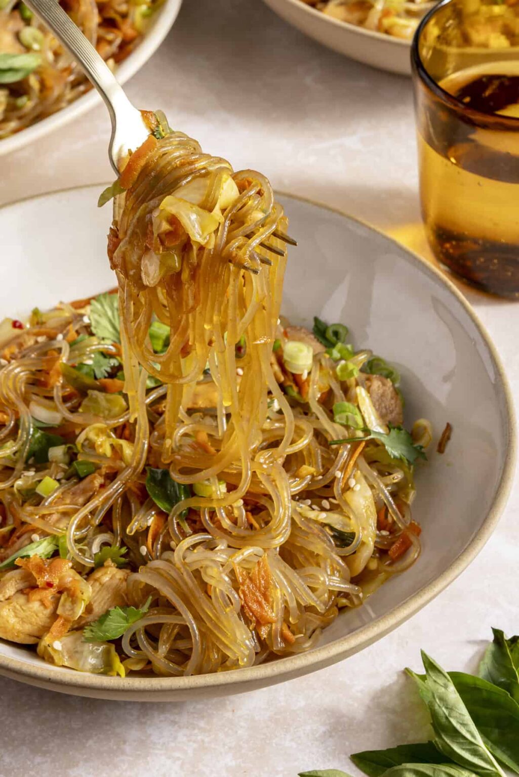 Honey Garlic Chicken with Glass Noodles - Rachael's Good Eats