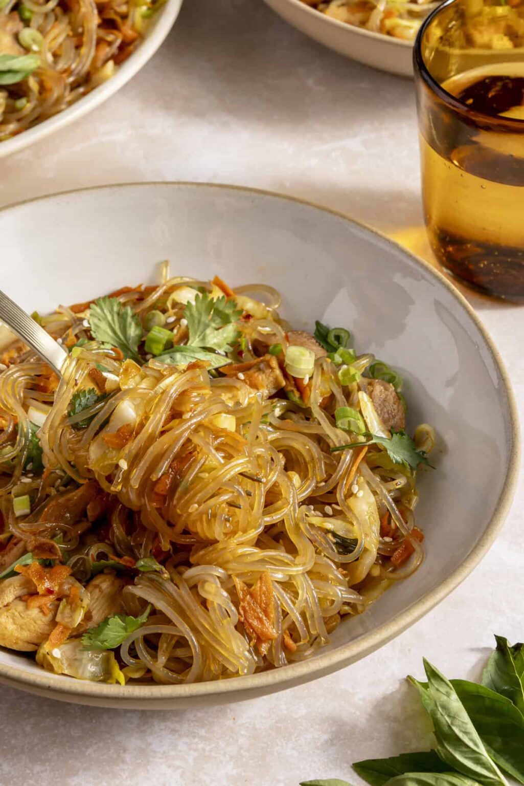 Honey Garlic Chicken with Glass Noodles - Rachael's Good Eats