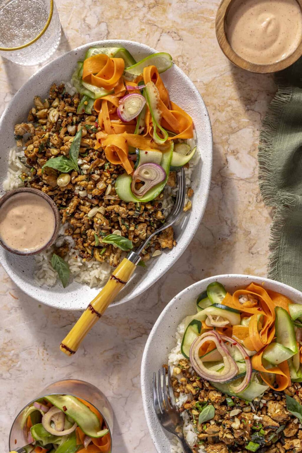 Chicken Banh Mi Bowls with Pickled Veggies (Gluten-Free, Dairy-Free ...