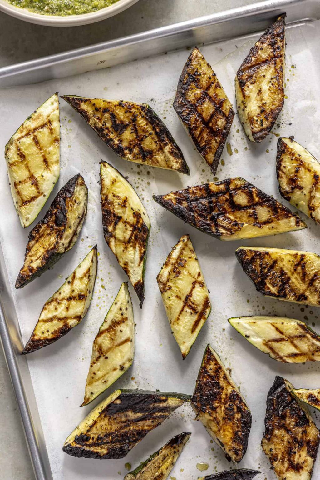 Easy Grilled Pesto Zucchini with Goat Cheese & Pine Nuts - Rachael's ...