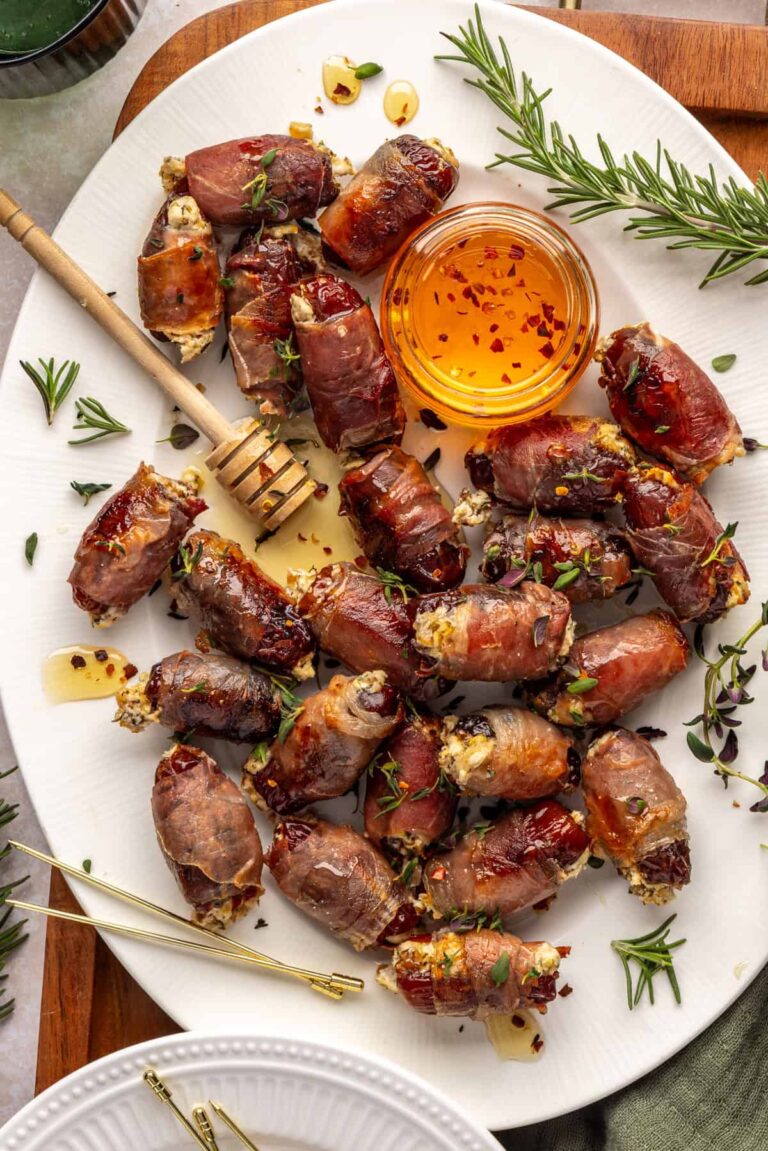 Easy Prosciutto-Wrapped Stuffed Dates with Goat Cheese & Hot Honey ...